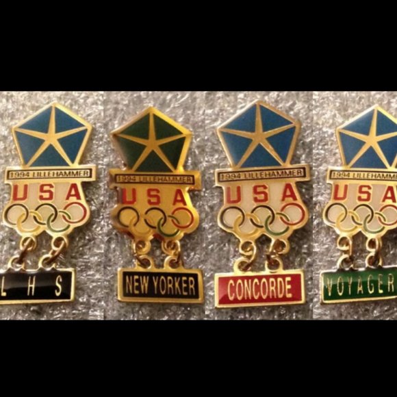 Olympic | Accessories | 4 Lillehammer 994 Olympic Pins Chrysler Lhs New ...